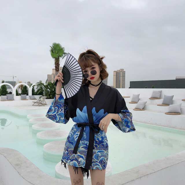 Ocean Waves Anime Haori | Eiyo Kimono