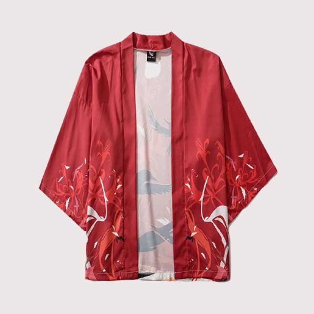 Harajuku Red Kimono for Men | Eiyo Kimono